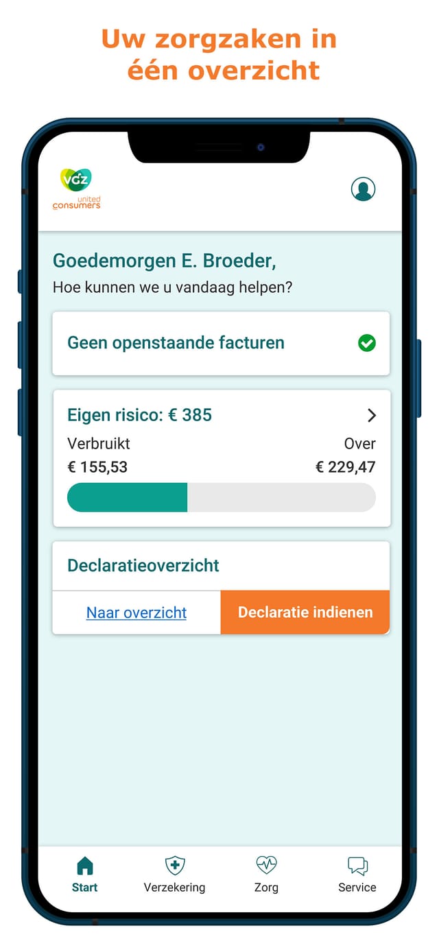 UnitedConsumers Zorg app